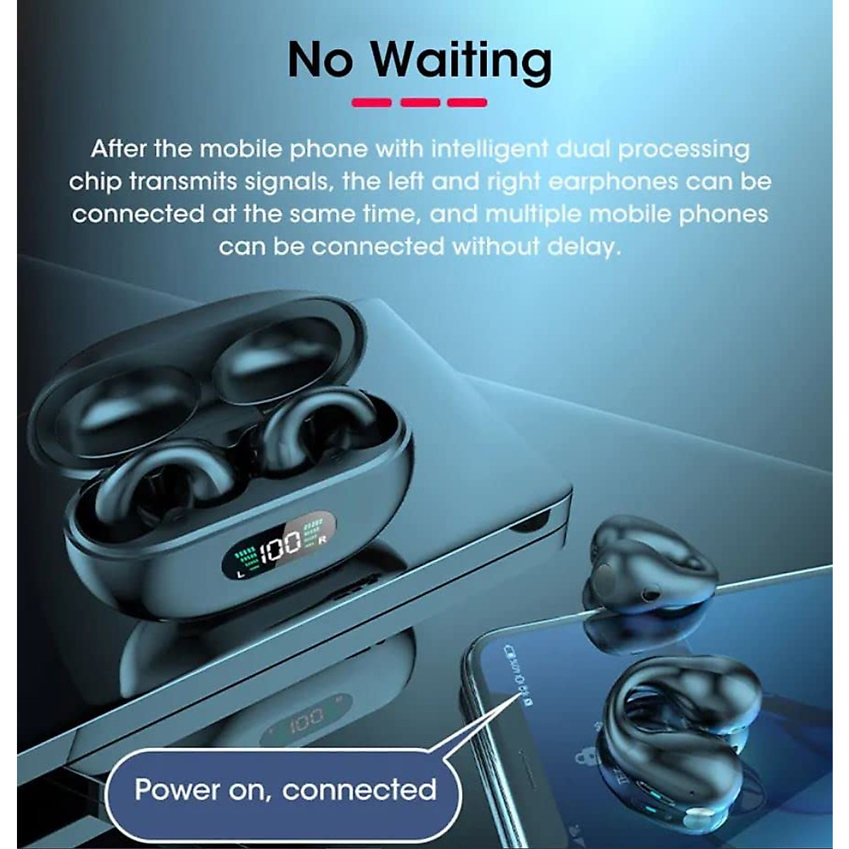 Livem Wireless Earbuds Bluetooth 5.3 Headphones 60H Playtime with Charging case IPX7 Waterproof 2023 LED Digital Display Wireless Earphone with Mic Ear Buds for Sport Cycling Workout Running