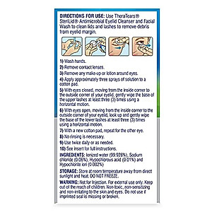 TheraTears SteriLid Eyelid Cleanser and Face Wash, for irritated eyes, 2 fl oz Spray
