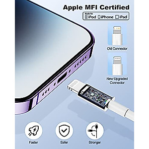 iPhone Car Charger Fast Charging, [Apple MFi Certified] 45W Dual USB C Car Charger Cigarette Lighter with 2Pack USB C to Lightning Cable Cord,Apple Car Charger for iPhone 14/13/12/11 Pro Max Plus iPad