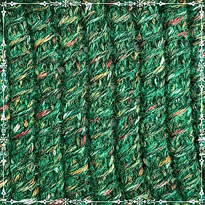 KnitPal Cotton Alpaca Tweed, 3 DK, Light Worsted Yarn Pack of 4 (588yds/200g), Super Soft Fluffy Multicolor Blend for Knitting and Crocheting Hats, Shawls, Garments, Blankets (Emerald Green)