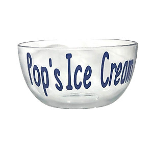 Dad's Bowl, Personalized Glass Dish, Ice Cream, Cereal or Snacks, Customized