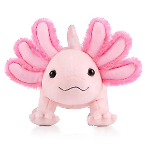 GAGAKU Axolotl Plush Toy 16" Axolotl Stuffed Animal Pink Axolotl Plushie for Boys Girls Kawaii Axolotl Gift for Birthday
