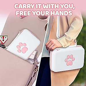 GFANSY Switch Carrying Case for Nintendo Switch OLED Model 2021 & Switch 2017, Hard Shell Portable Cover Storage Bag w/12 Game Card Slots for Nintendo Switch Console & Accessories