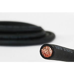 TEMCo INDUSTRIAL WC0181-100' (50' Blk, 50' Red) 2 Gauge AWG Welding Lead & Car Battery Cable Copper Wire Black + RED | Made in USA