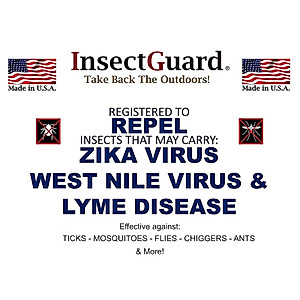 InsectGuard - Permethrin Treated Mosquitoes, Flies, Ticks & More Insect Repellent Size Adjustable Fabric Belt (Black) One Size Fits All!