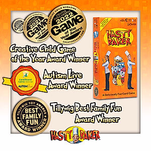 Hasty Baker Family Card Game - A Race to Collect Ingredients and Complete Recipes, for Families, Adults, Kids, Ages 7+, 2-6 Players, by GoChuckle