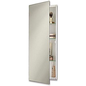 Jensen 735P34WHG 12" X 36" Pillar Medicine Cabinet with Polished Mirror White