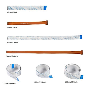 ALMOCN 7Pcs for Raspberry Pi Camera Ribbon Flex Extension Cable Set,5.9” 7.87” 11.8” 19.69” 39.37” for Raspberry Pi,6.3" 11.8" for Raspberry Pi Zero