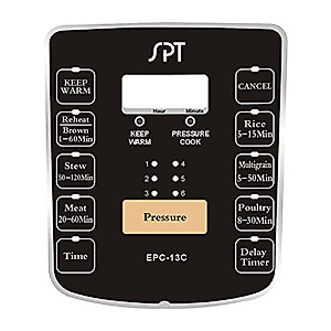 EPC-13CA: 6.5-Quart Stainless Steel Electric Pressure Cooker with Quick Release Button