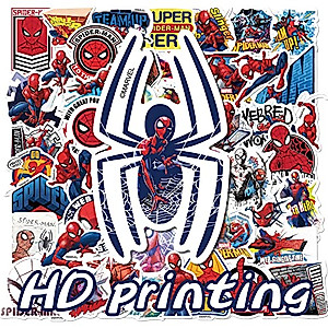 Spider Kids Stickers - 85pcs Non-Repeatable Stickers Water Bottle Water Bottle Car Bike for Laptop Bumper Skateboard Luggage Computer Superhero Stickers