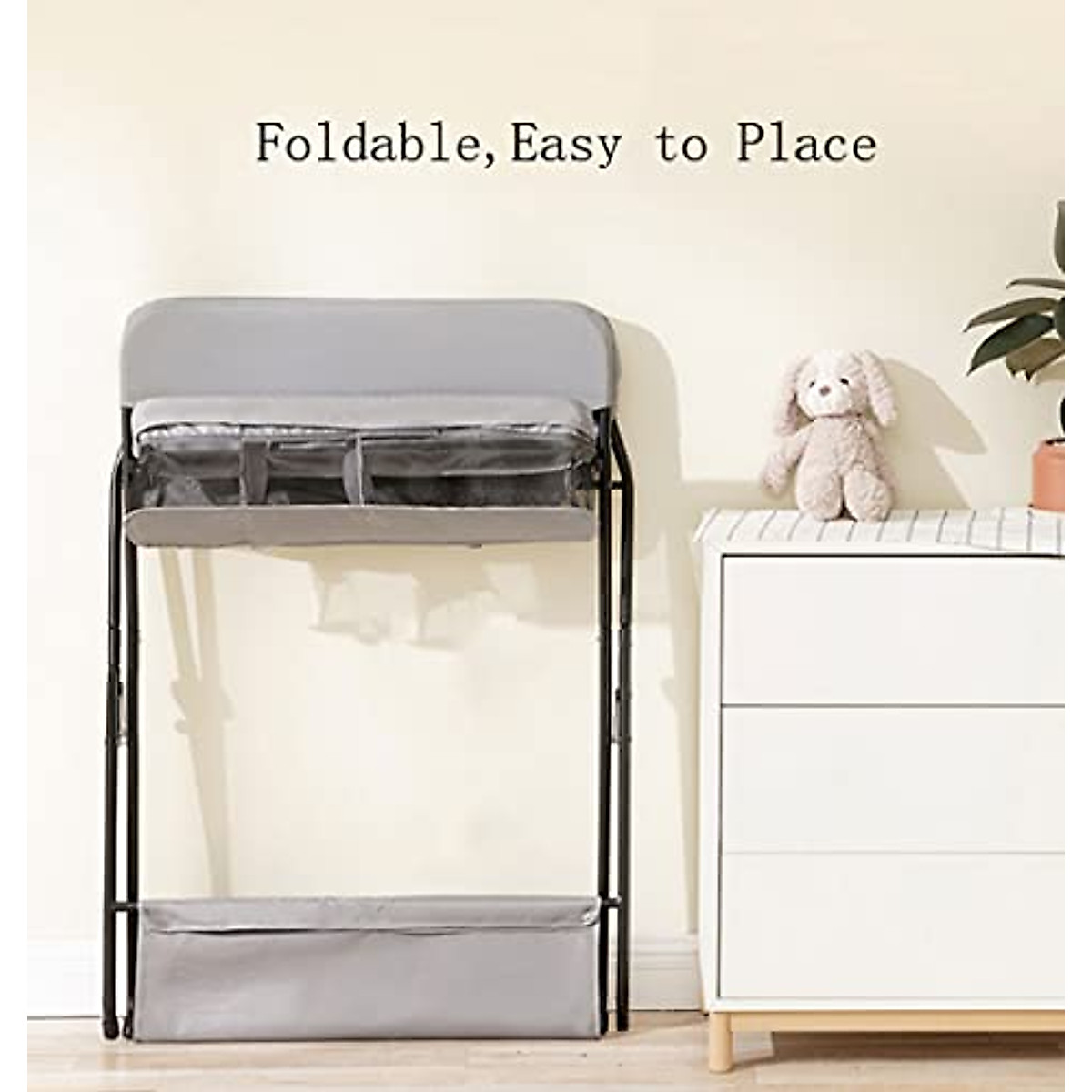 FUNTRESS Portable Changing Table for Baby/Infant Foldable Diaper Changing Station Sturdy and Convenient