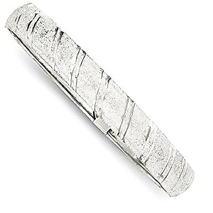IceCarats 925 Sterling Silver 10.5mm Flexible Bangle Bracelet