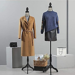 Mannequin Dress Form Mannequin Torso 60-67 Inch Height Adjustable Clothing Forms Easy to Move for Clothing Dress Jewelry Display with Tripod Wooden Base (CM, 60-67 Inches)