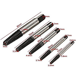 【The Best Deal】OriGlam 5PCS Screw Extractor Easy Out Set Drill Bits, Guide Broken Damaged Bolt Remover Tools Kit Set 3-9mm
