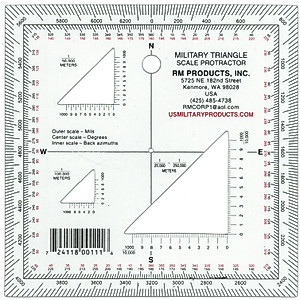 RM PRODUCTS Military Triangle Protractor