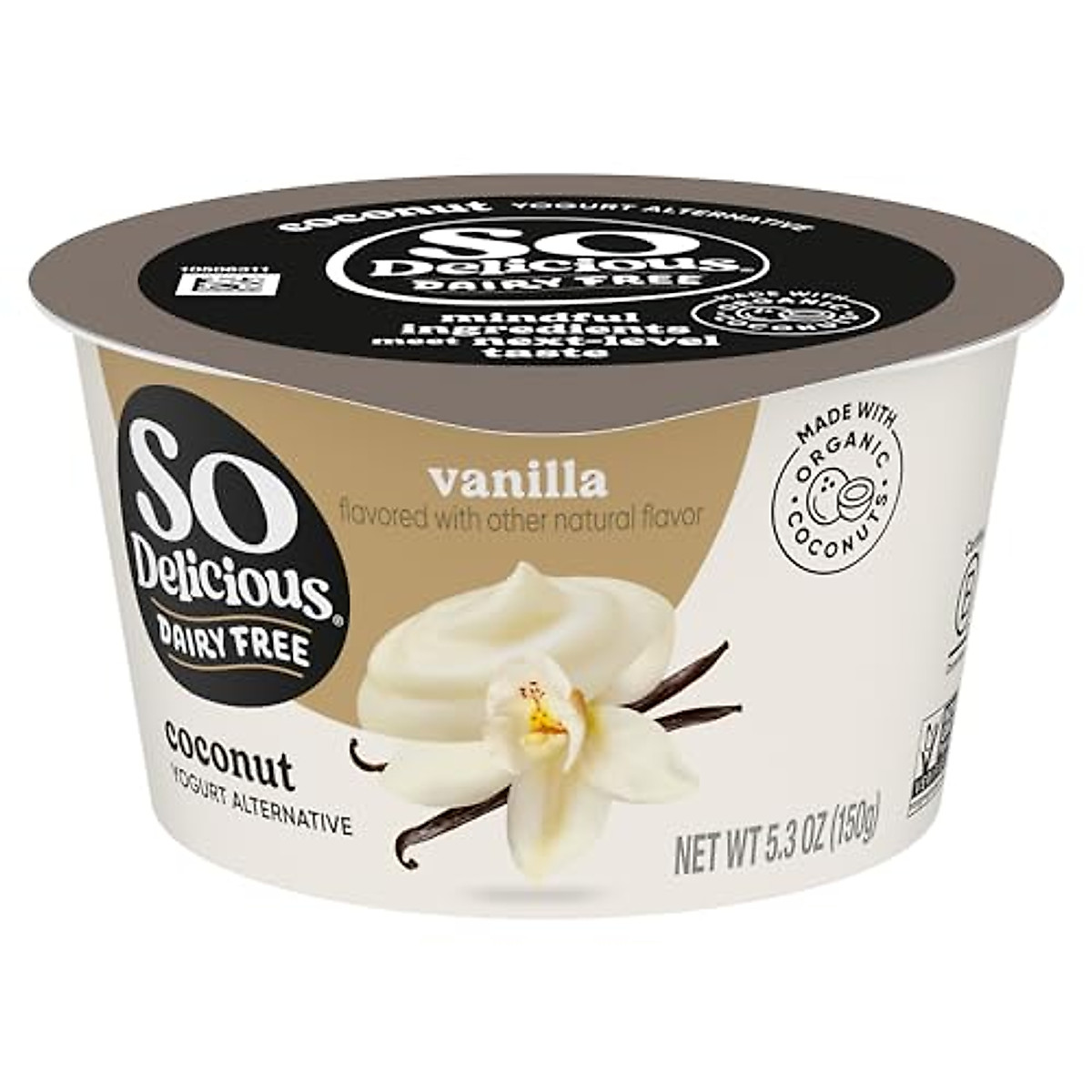 So Delicious Dairy Free Coconut Milk Yogurt Alternative, Vanilla, Vegan, Non-GMO Project Verified, 5.3 oz.