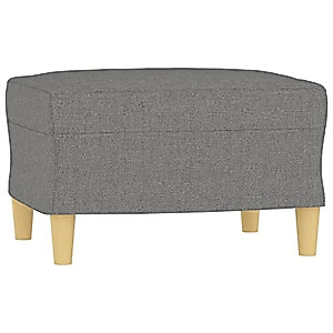 ULUYYUC Sofa Chair,Lounge Sofa Modern Sofa Funky Sofa Guest Sofa with Chaise Suitable for Living Room Apartment Home Office with Footstool Light Gray 23.6" Fabric