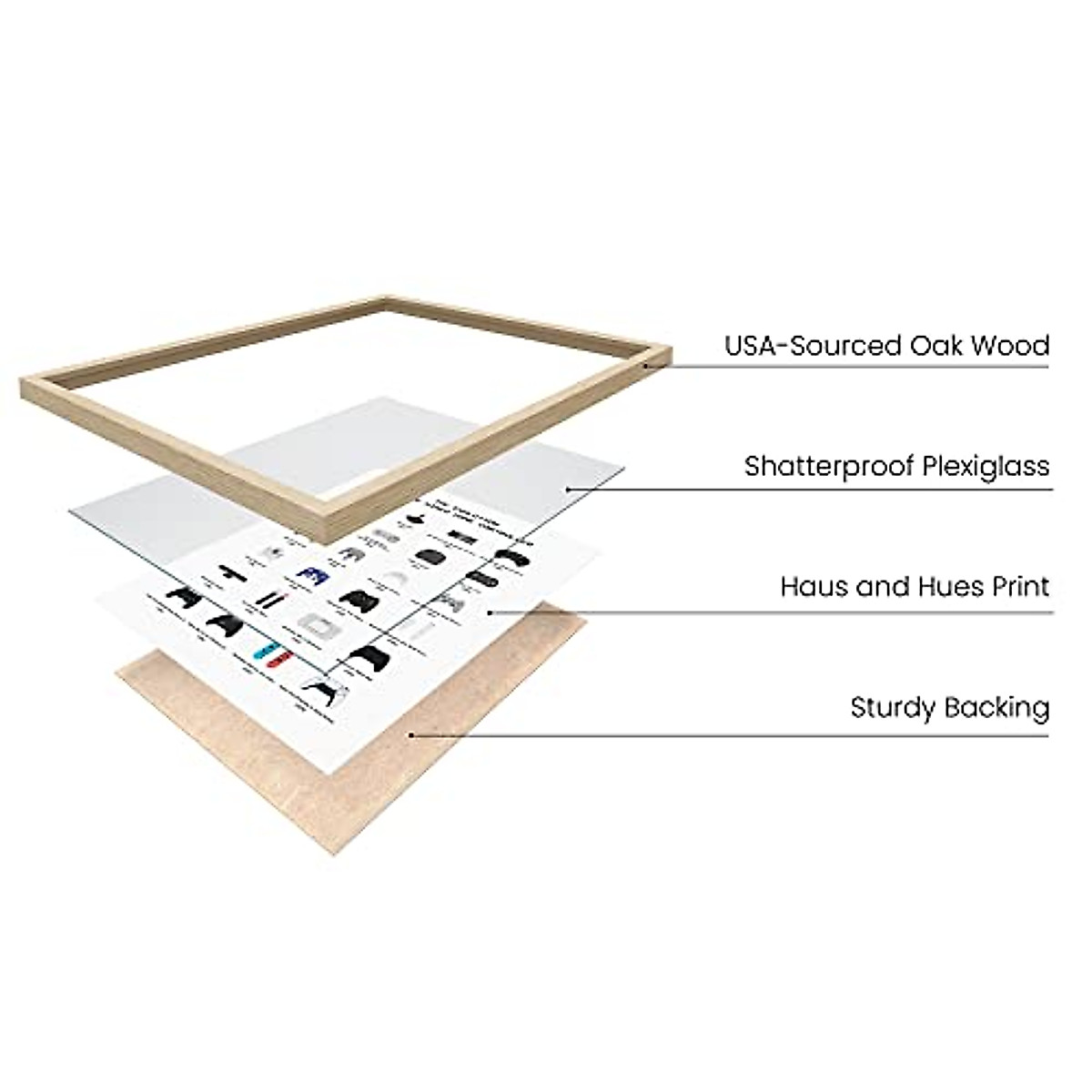 HAUS AND HUES Video Game Poster - Gamer Wall Decor For Boys Bedroom Posters, Video Game Room Decor For Teen Boys, Gaming Poster For Gamer Room Decor and Video Game Poster (Beige Frame, 12x16)