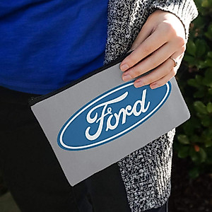 GRAPHICS & MORE Ford Motor Company Blue Oval Logo Pencil Pen Organizer Zipper Pouch Case