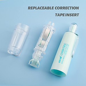 CRIOUFOX Refillable Correction Tape, Retractable White Out Tape, 4 Pcs Easy to Use Applicator for Instant white out correction tape, White Out for Shoocl Office