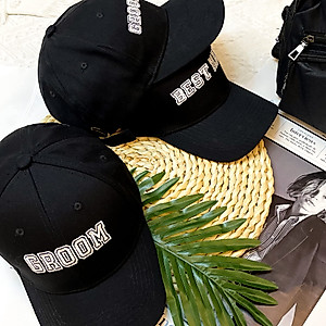 NewShun Groomsmen Hats 8 Pack Bachelor Party Baseball Hats Set, Groomsmen Gifts Embroidered Adjustable Cotton Truck Caps