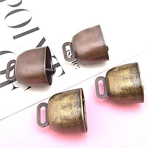 8 Pack Cow Horse Sheep Grazing Copper Bells, Small Metal Brass Bells, Loud Ringing Cowbell Noisemakers, Hanging Jingle Bell for Animal Pet Collar Doors Crafts Christmas Wedding Decor (Bronze)