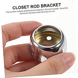 DOITOOL 10pcs Heavy Duty Brackets Heavy Duty Curtain Rods Heavy Duty Shower Curtain Rod Curtain Rod Holders Adhesive Curtain Rod Holder Tension Rod Holder Closet Brackets with Rod Holder