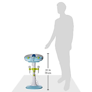 Singing Machine SMK1010 Kids Pedestal Karaoke System with Two Microphones, Stand and Voice Effects
