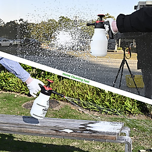 FOSHIO Car Wash Foam Pump Sprayer 0.4 Gallon, Hand Pump Pressure Sprayer with Trigger Lock Water Sprayer for Car Detailing, Lawn and Garden