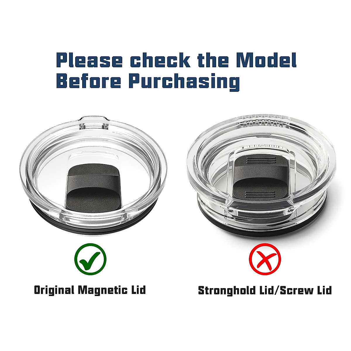 Beonsky 12 Colors New Upgrade Magnetic Slider Replacement Block, Compatible with YETI Lids 10 oz, 14 oz, 16 oz, 20 oz, 26 oz, 30 oz (2*Black)