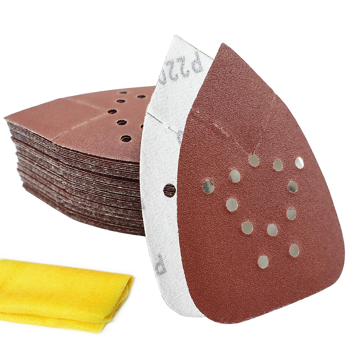 Black and Decker Mouse Sander Pads 220 Grit 50 Pack, Mouse Sander Sandpaper, Detail Palm Sand Paper Set, 12 Hole Hook and Loop Sanding Pads by S&F STEAD & FAST