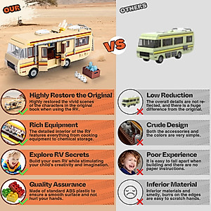 OrbBlaster Rvs for Break Bad Building Set, Upgraded Creative Rvs Building Bricks Merchandise, Camper Van Building Set Toy for Boys Age 8-12
