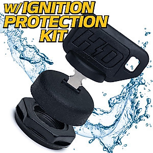 HD Switch Replaces Toro, Lawnboy Z310 TimeCutter ZX440 ZX525 Starter Ignition Key Switch - Ultimate Dual Protection Upgrade - 3 Keys & Free Carabiner