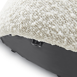 POLY & BARK Basel Ottoman, Crema White Boucle