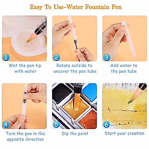 WOOCOLOR Watercolor Paint Set, 50 Colors with Brushes, Watercolor Palette, Sponges, Travel Watercolors Kit for Adults, Kids and Beginners, Art Supplies