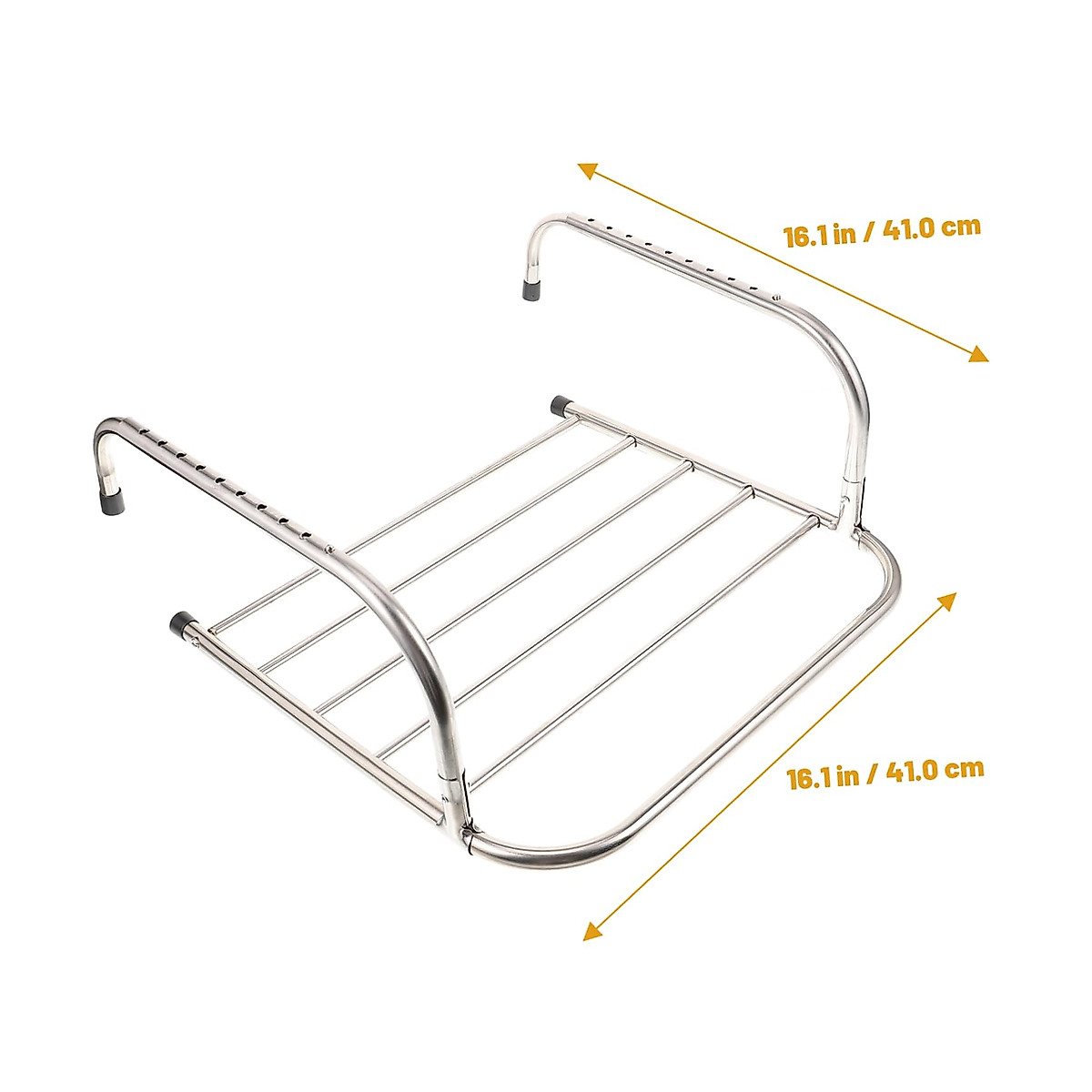 ABOOFAN Storage Shelf Coat Hangers Storage Shelves Clothes Drying Rack Windowsill Drying Rack Portable Drying Rack Storage Rack Folding Rack Outdoor Travel Stainless Steel Heat Sink