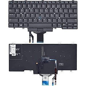 Replacement Backlight Keyboard for Dell Latitude E5450 E5470 E7450 E7470, Latitude 5480 5490 5491 7480 7490 Series Laptop, Latitude E5450 E5470 E7450 E7470 Replacement Keyboard with Pointer US Layout