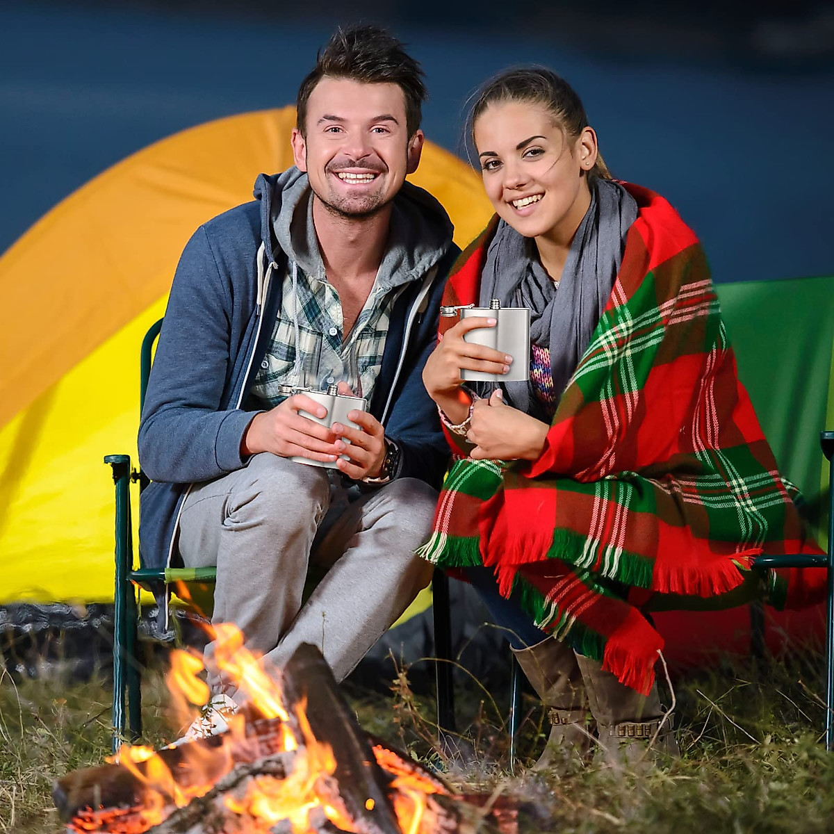 30 Pieces Hip Flasks Set Stainless Steel Liquor Flask with Funnel Metal Leak Proof Flask Pocket Whiskey Flasks for Men Women Bridesmaid Wedding Party Supplies (6 oz, Silver)