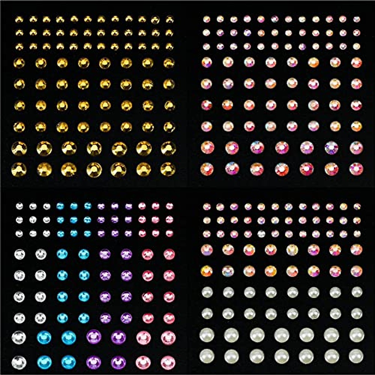 12 Sheets Face Jewels Rhinestones Crystal Stickers+15g Chunky and Fine Mix Glitter, Eye Face Body Rave Outfits Clothes Gifts for Women, Mermaid Gems Rave Festival Accessories, Makeup