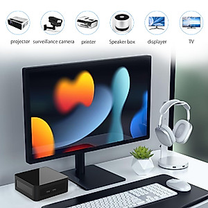 AskHand Mini PC AMD Ryzen 7 5700U (8 Core 16 Threads 4.3 GHz) 16GB DDR4 RAM 512GB PCIE SSD, Windows 11 Pro Support/WiFi 6E /BT-5.2 /USB*4 /USB-C /2*HDMI, 4K@60Hz 3 Screens Simultaneous Output