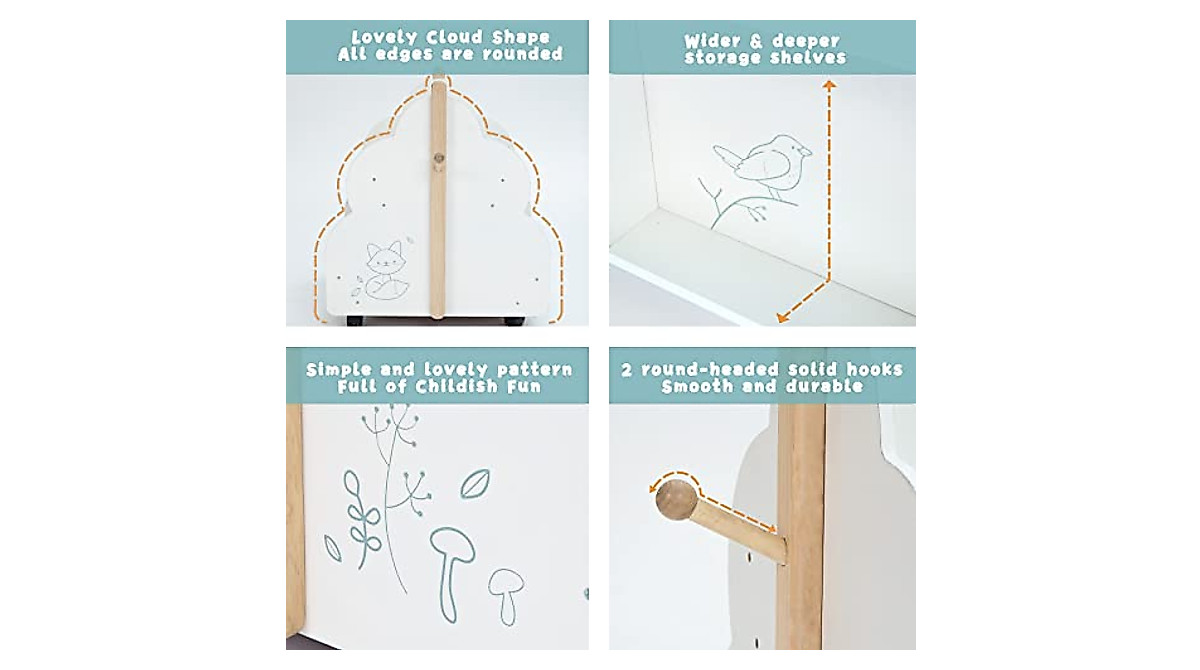 Labebe Baby Bookshelf on Wheels - Encouraging Reading Fun
