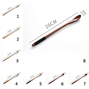 Honey Dipper Stick -Natural Wood Long Handle Spoons for Coffee, Tea Stirring Spoons -Dessert Iced Tea Cocktail Mixing Spoons for Home Kitchen -Chef Tasting Spoons