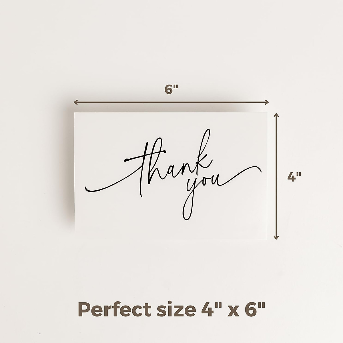 24 Pack Thank You Cards Bulk with Kraft Envelopes and Matching Stickers, 4x6 Inch Minimalist Design | Suitable for Business, Baby Shower, Wedding, Small Business, Graduation, Bridal Shower, Funeral