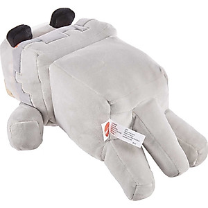 Mattel Minecraft Plush Wolf 12-inch Stuffed Animal Figure, Floppy Soft Doll Inspired by Video Game Character, Collectible Toy