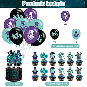 𝓗𝓪𝓾𝓷𝓽𝓮𝓭 𝓜𝓪𝓷𝓼𝓲𝓸𝓷 Party Decorations, Birthday Party Supplies from 𝓗𝓪𝓾𝓷𝓽𝓮𝓭 𝓜𝓪𝓷𝓼𝓲𝓸𝓷 Party Supplies include Banners - Cake Toppers - 12 Cupcake Toppers - 18 Balloons