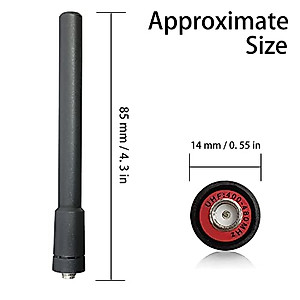 Walkie Talkie Short Antenna with SMA-Female, 3.4 inch Elastic Antenna for Two Way Radio UHF 400-480MHz, Compatible with Samcom FPCN30A/ FPCN10A (6pcs)