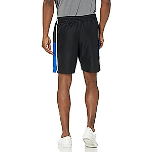Lacoste Men's Sport Color Block Drawstring Short, Black/Lazuli-White, Large
