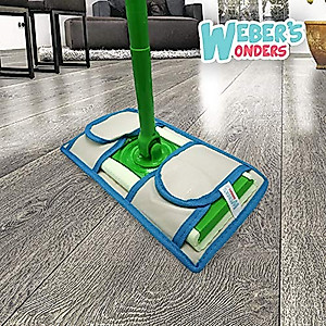 Set Of 2 Microfiber Weber’s Wonders Prime Mop Pads - Washable - Reusable - Durable - Works With Swiffer and ReadyMop Heads