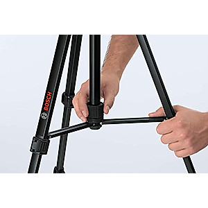 Bosch BT150 Compact Tripod with Extendable Height for Use with Line Lasers, Point Lasers, and Laser Distance Tape Measuring Tools, Black
