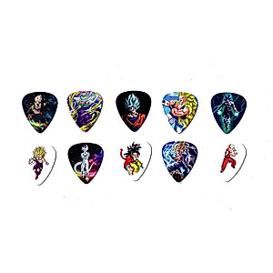 Dragon Ball Z Guitar Picks(10 Medium Picks in a Packet) for DBZ Lovers [0.71mm]